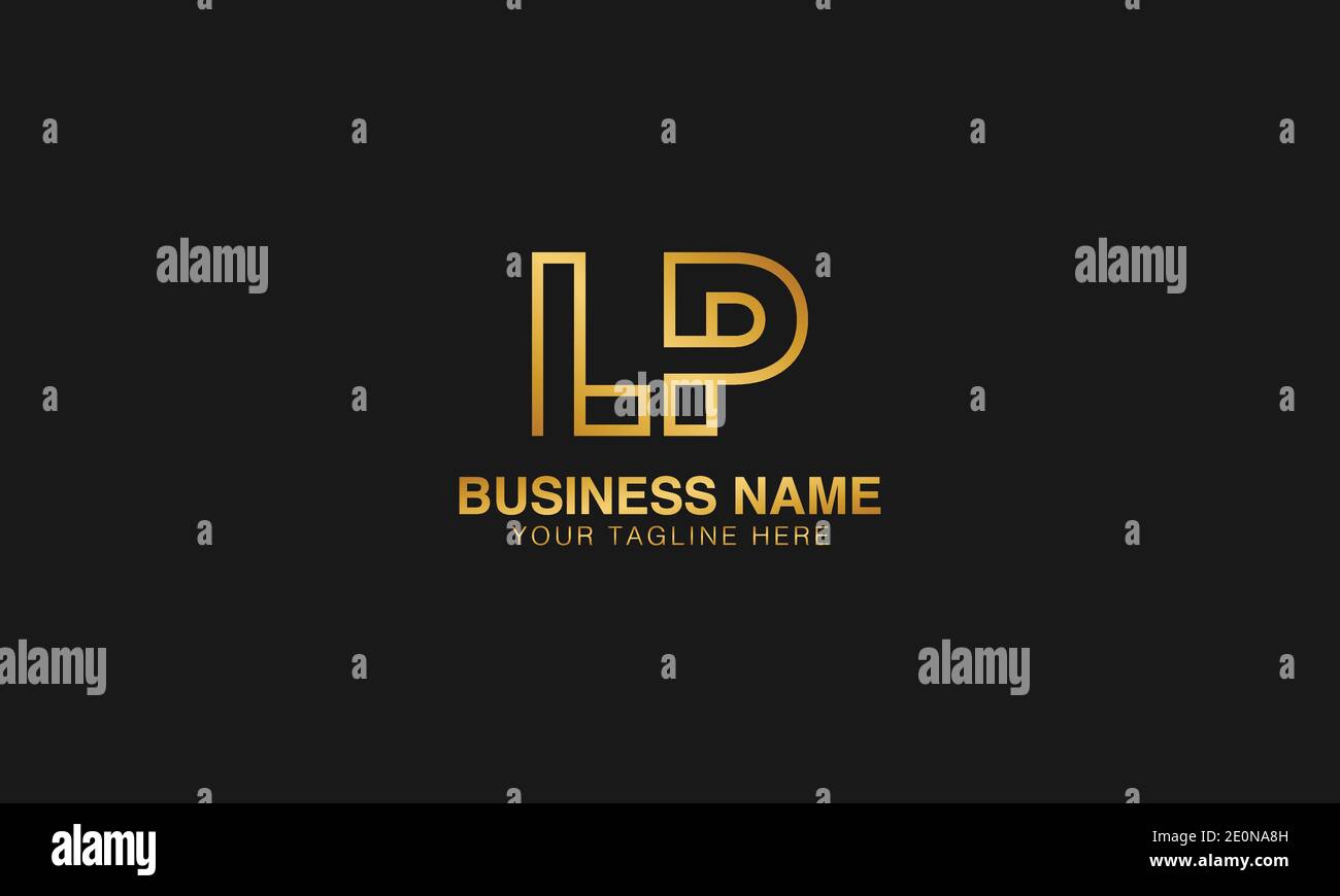 LP L P initial based letter typography logo design vector Stock Vector ...