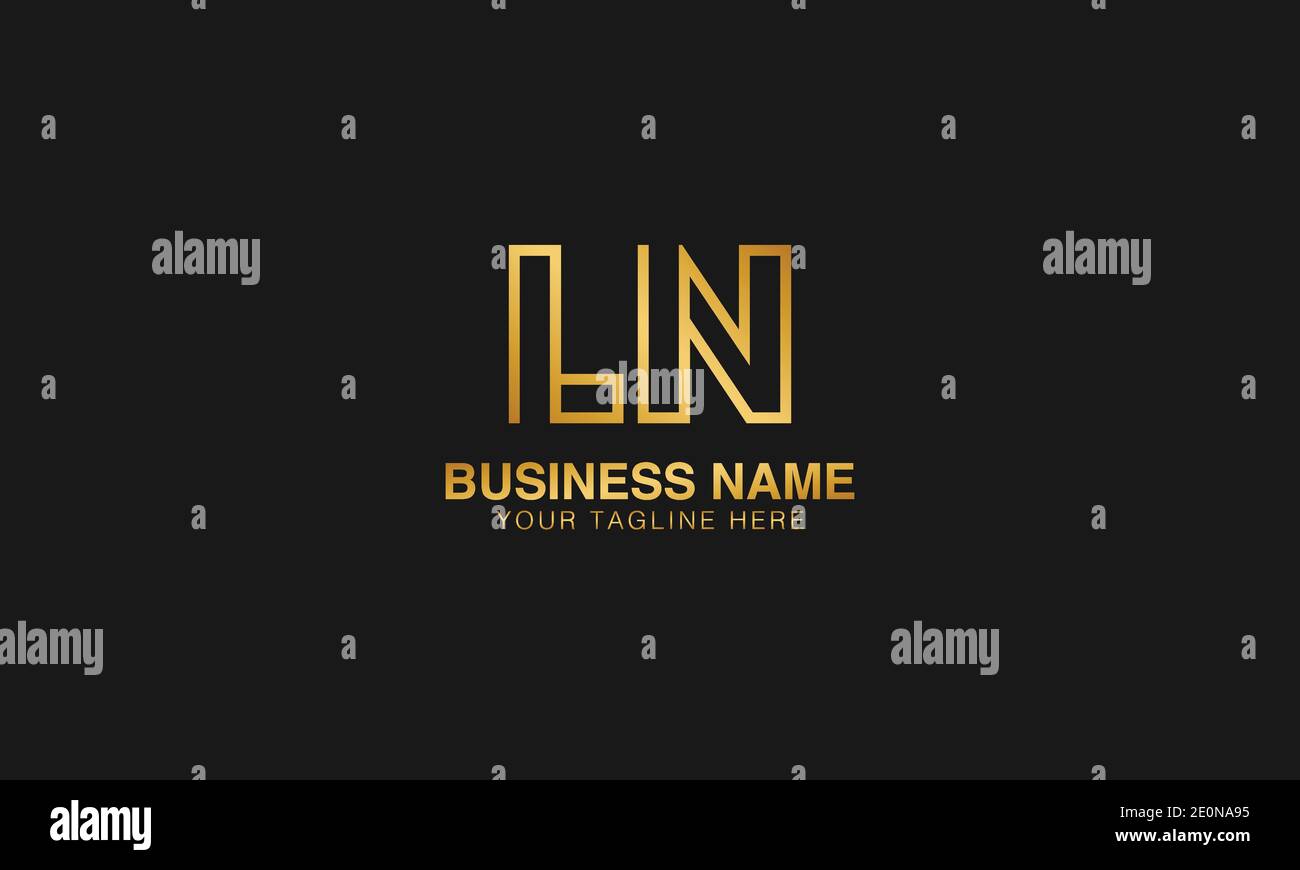 LN L N initial based letter typography logo design vector Stock Vector ...