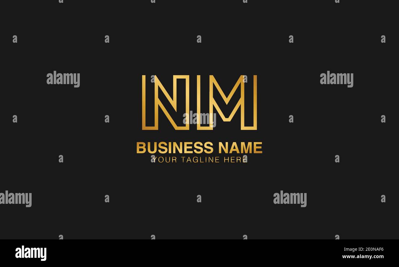 N m initial logo hi-res stock photography and images - Alamy