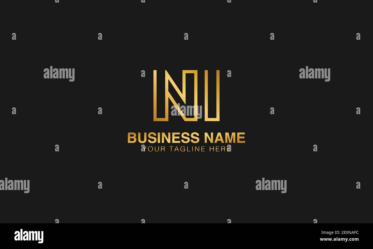NI N Iinitial based letter typography logo design vector Stock Vector ...