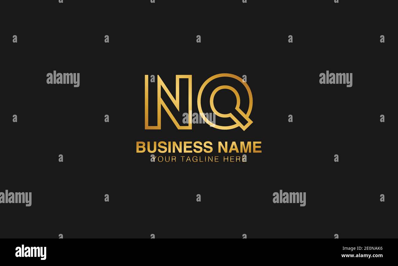 NQ N Q initial based letter typography logo design vector Stock Vector ...