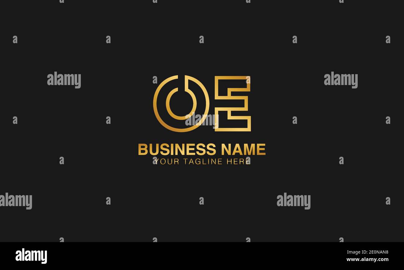 OE O E initial based letter typography logo design vector Stock Vector ...