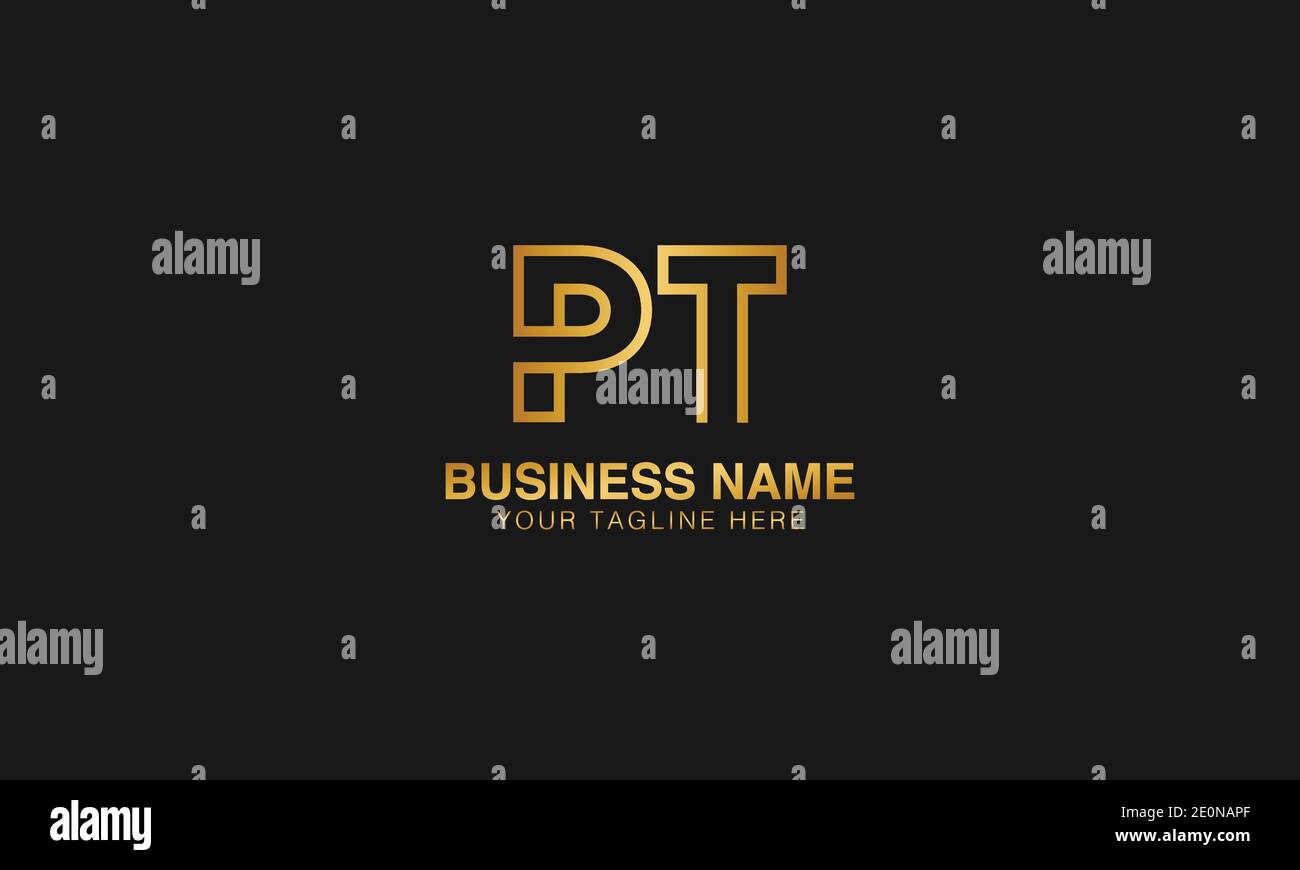 PT P T initial based letter typography logo design vector Stock Vector ...