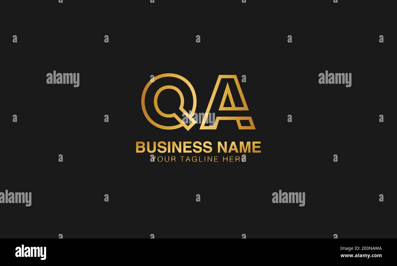 QA Q A initial based letter typography logo design vector Stock Vector ...