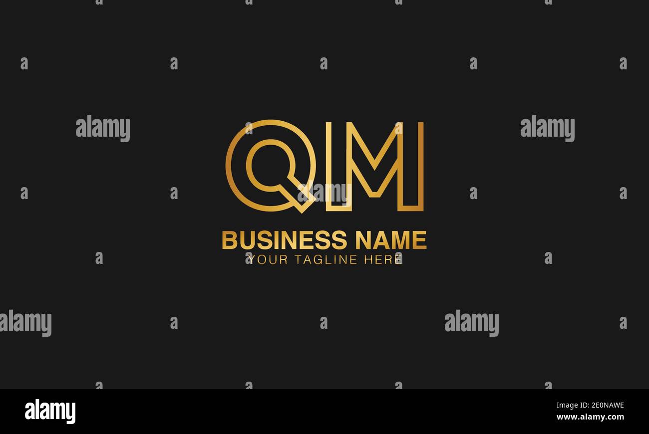 QM Q M initial based letter typography logo design vector Stock Vector ...