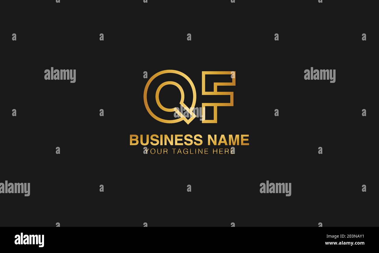 QF Q F initial based letter typography logo design vector Stock Vector ...