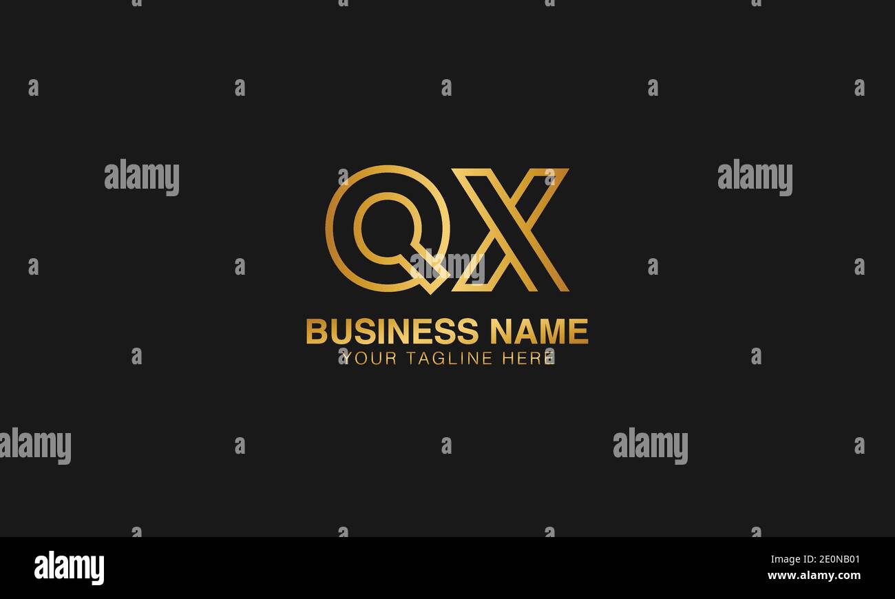 QX Q X initial based letter typography logo design vector Stock Vector ...