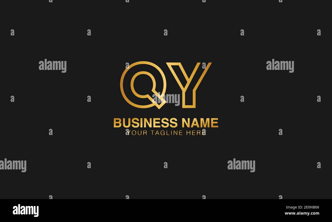 QY Q Y initial based letter typography logo design vector Stock Vector ...
