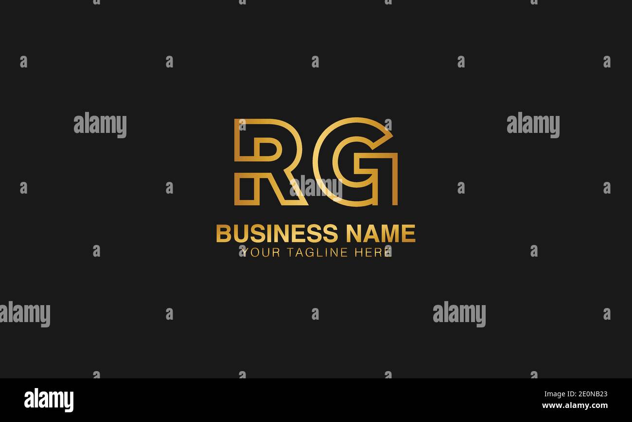 RG R G initial based letter typography logo design vector Stock Vector ...