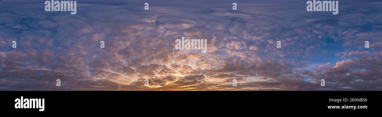 Golden sunset sky panorama Seamless spherical equirectangular 360 ...