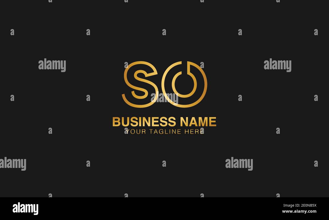 SO S O initial based letter typography logo design vector Stock Vector ...