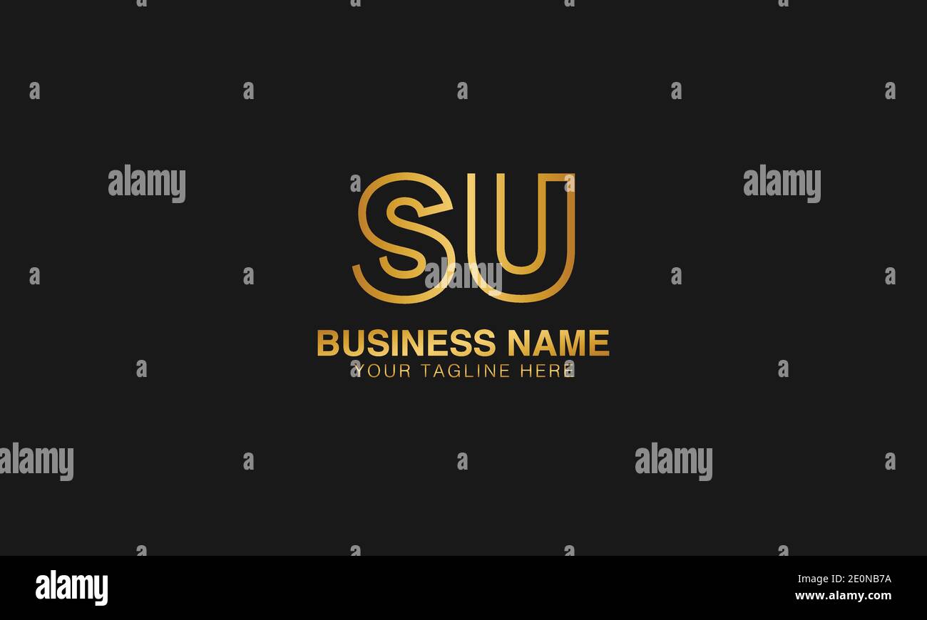 su s u initial based letter typography logo design vector Stock Vector ...