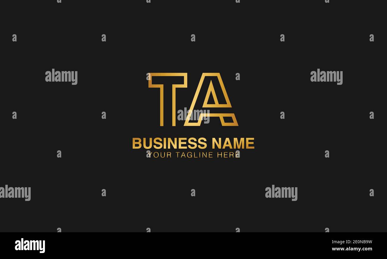 TA T A initial based letter typography logo design vector Stock Vector ...