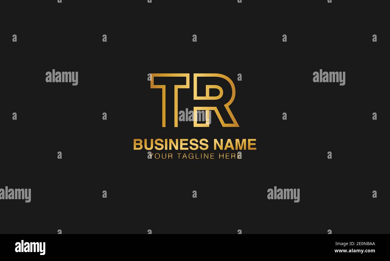 TR T R initial based letter typography logo design vector Stock Vector ...