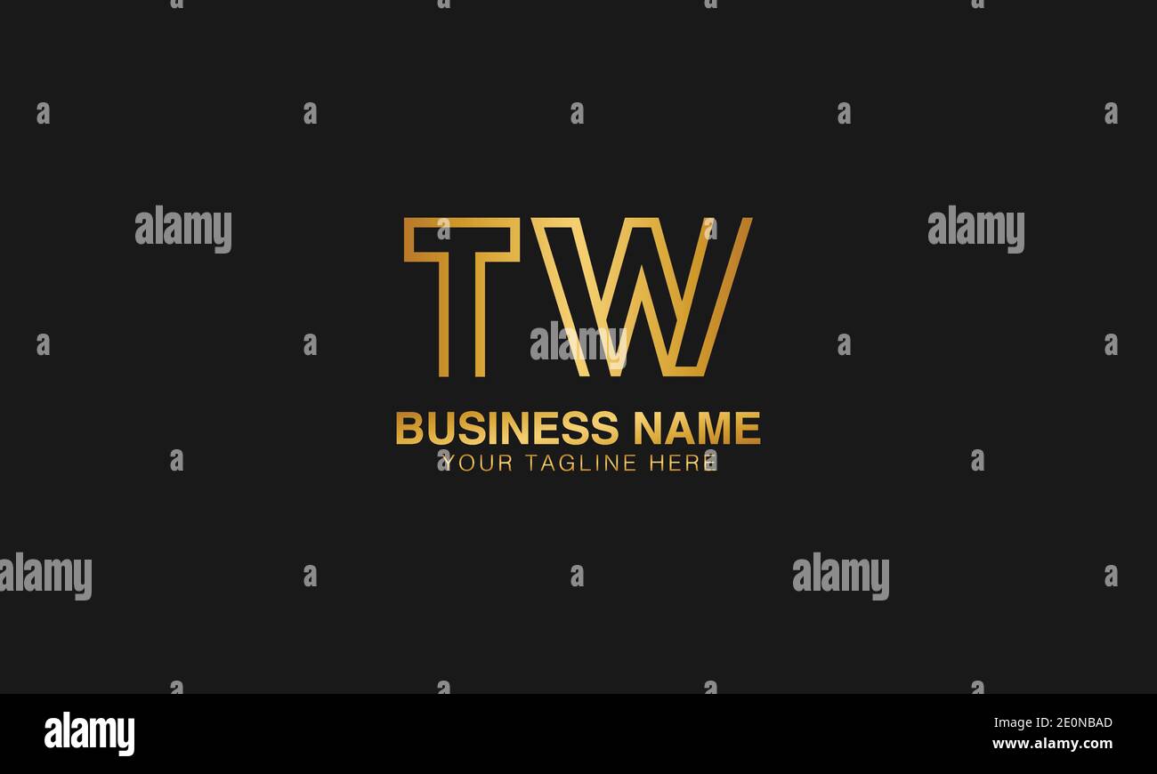 TW T W initial based letter typography logo design vector Stock Vector Image & Art - Alamy