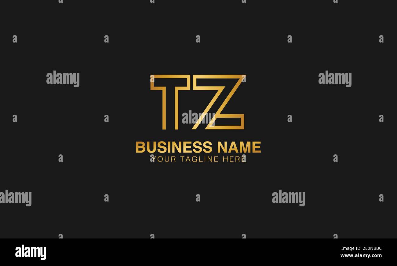 TZ T Z initial based letter typography logo design vector Stock Vector ...