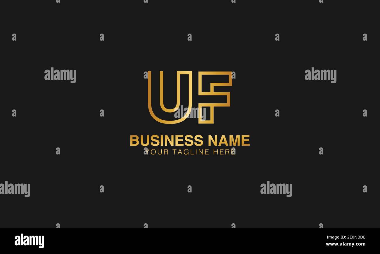 UF U F initial based letter typography logo design vector Stock Vector ...