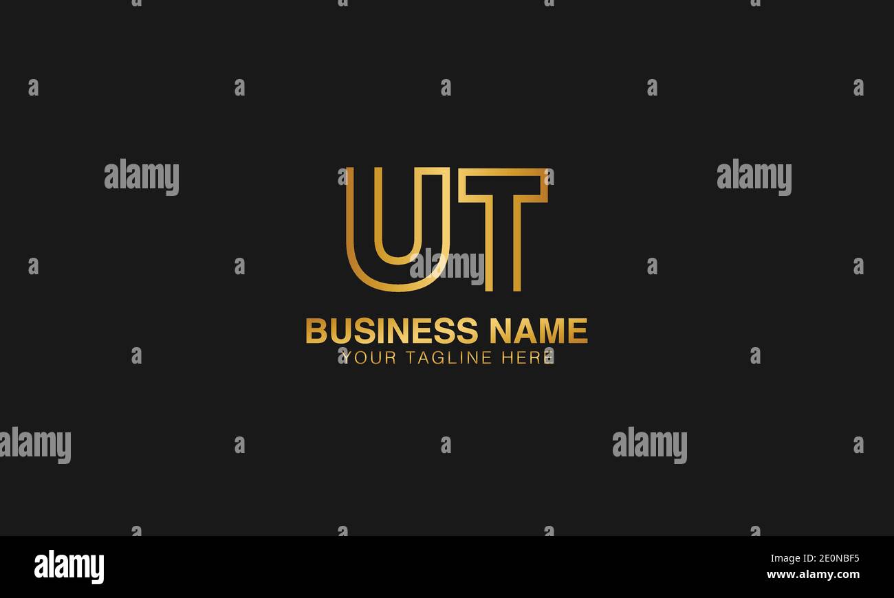 UT U T initial based letter typography logo design vector Stock Vector ...