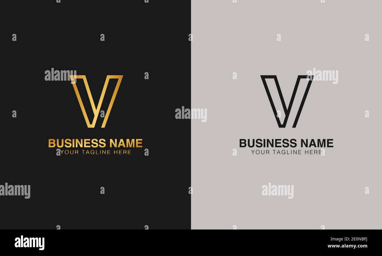 VV V initial based letter typography logo design vector Stock Vector ...