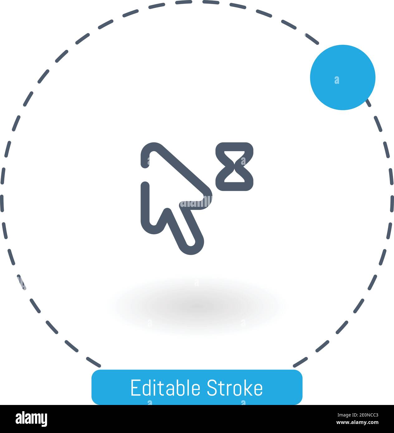 wait vector icon editable stroke outline icons for web and mobile Stock ...