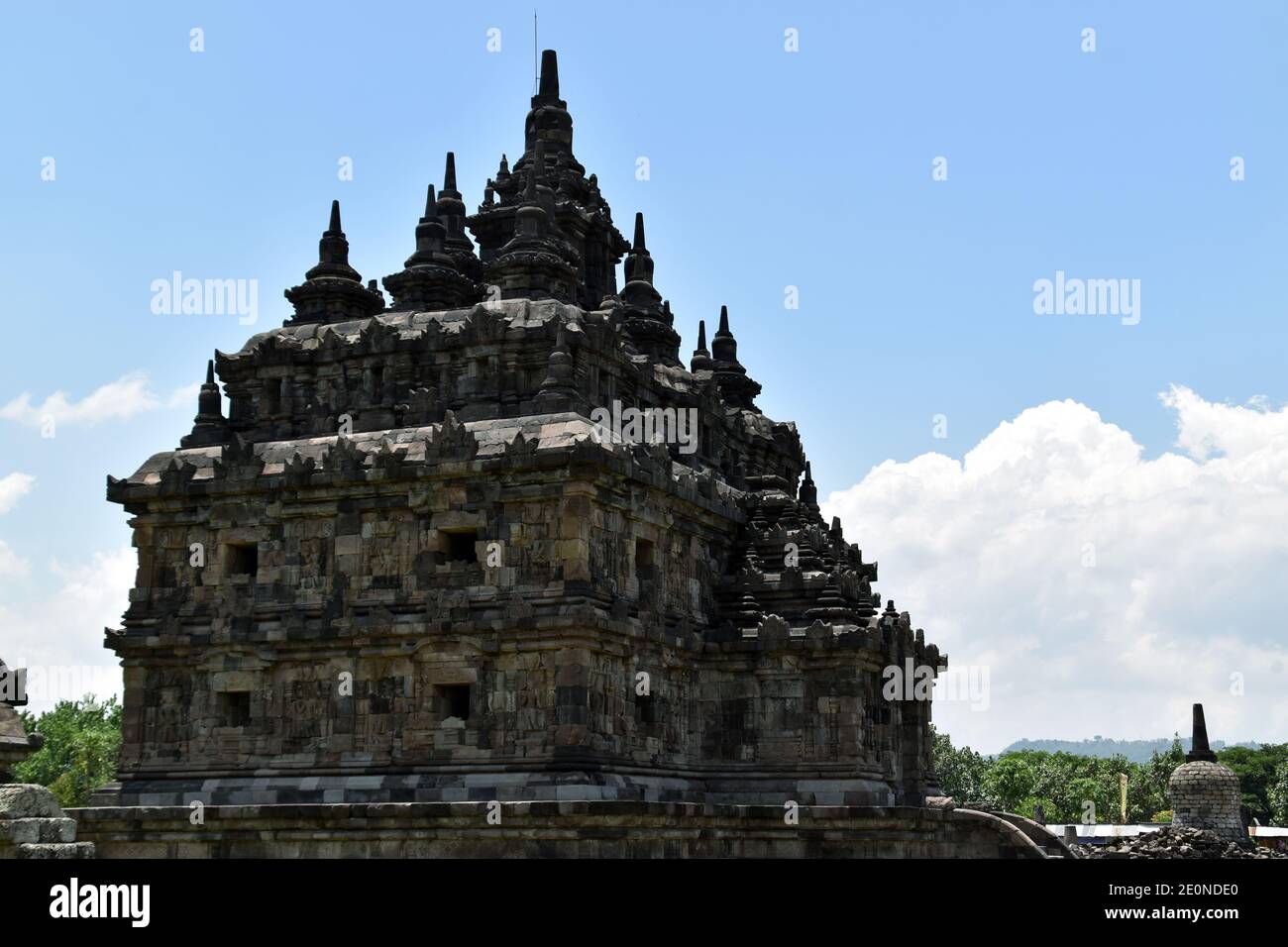 southern main temple in the Plaosan temple complex at Central Java ...