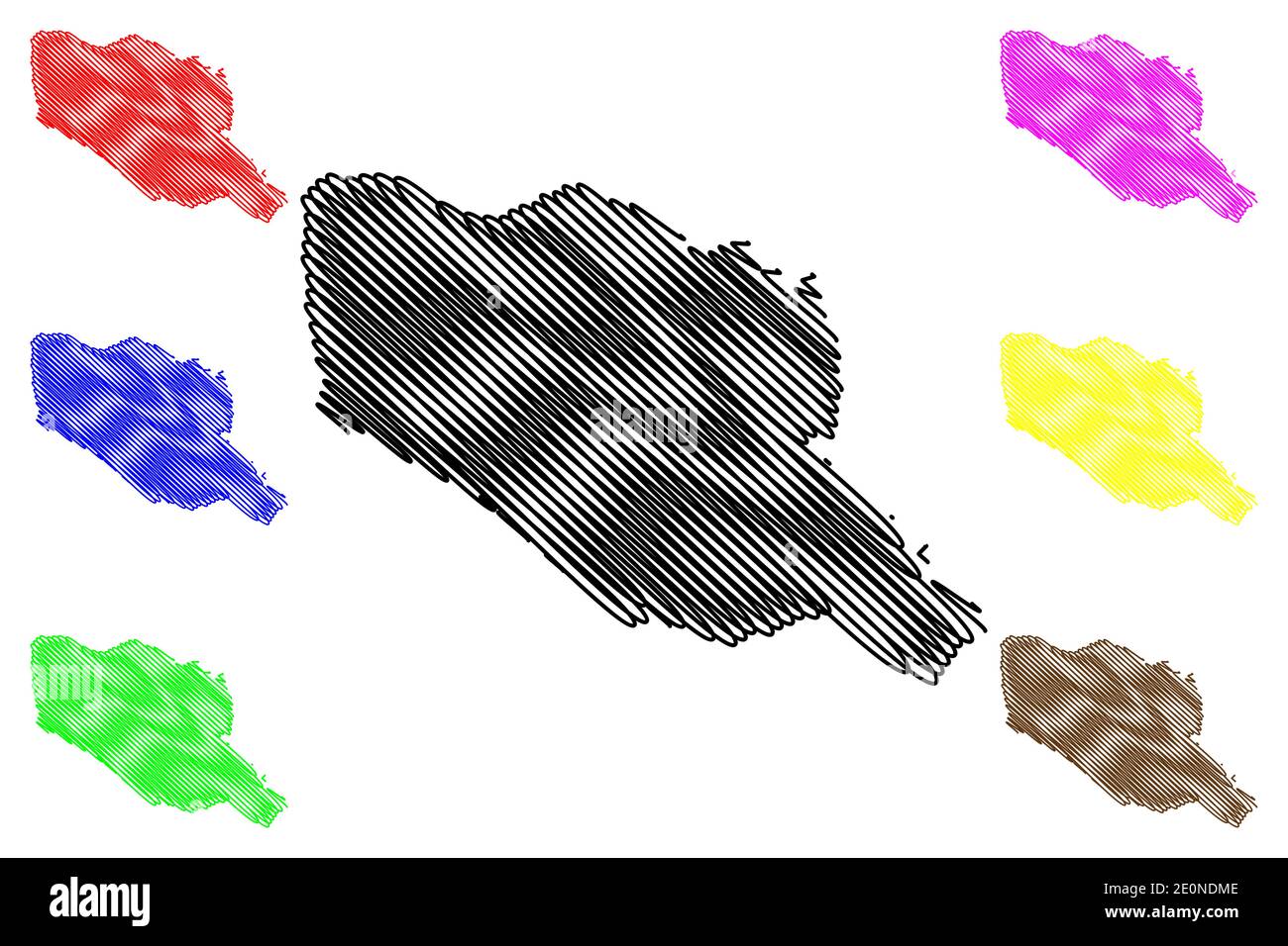 Muranga County (Republic of Kenya, Central Province) map vector ...