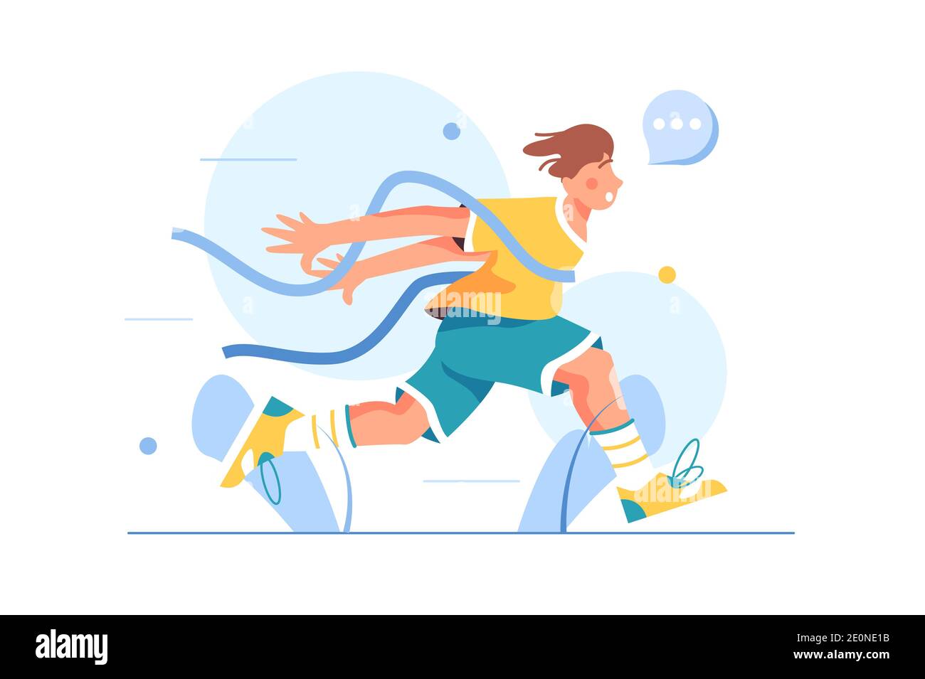 The guy finishes in the running competition Stock Vector Image & Art ...