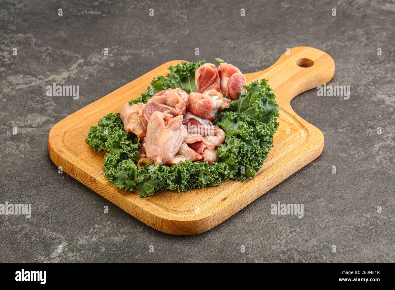 Raw tasty chicken stomach for cooking Stock Photo - Alamy