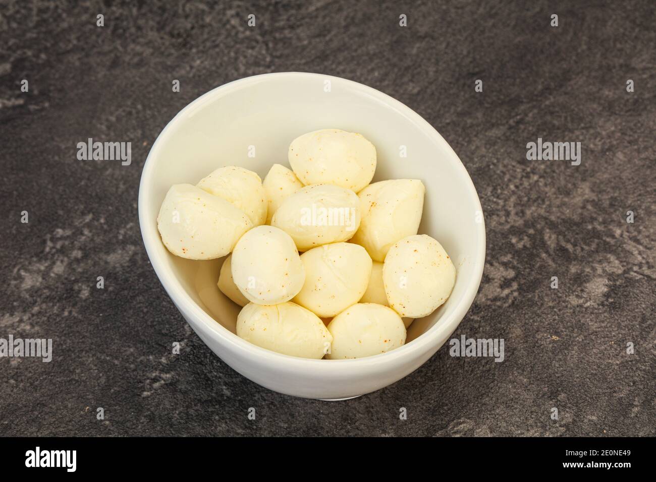 Natural tasty baby Mozarella cheese in the bowl Stock Photo - Alamy