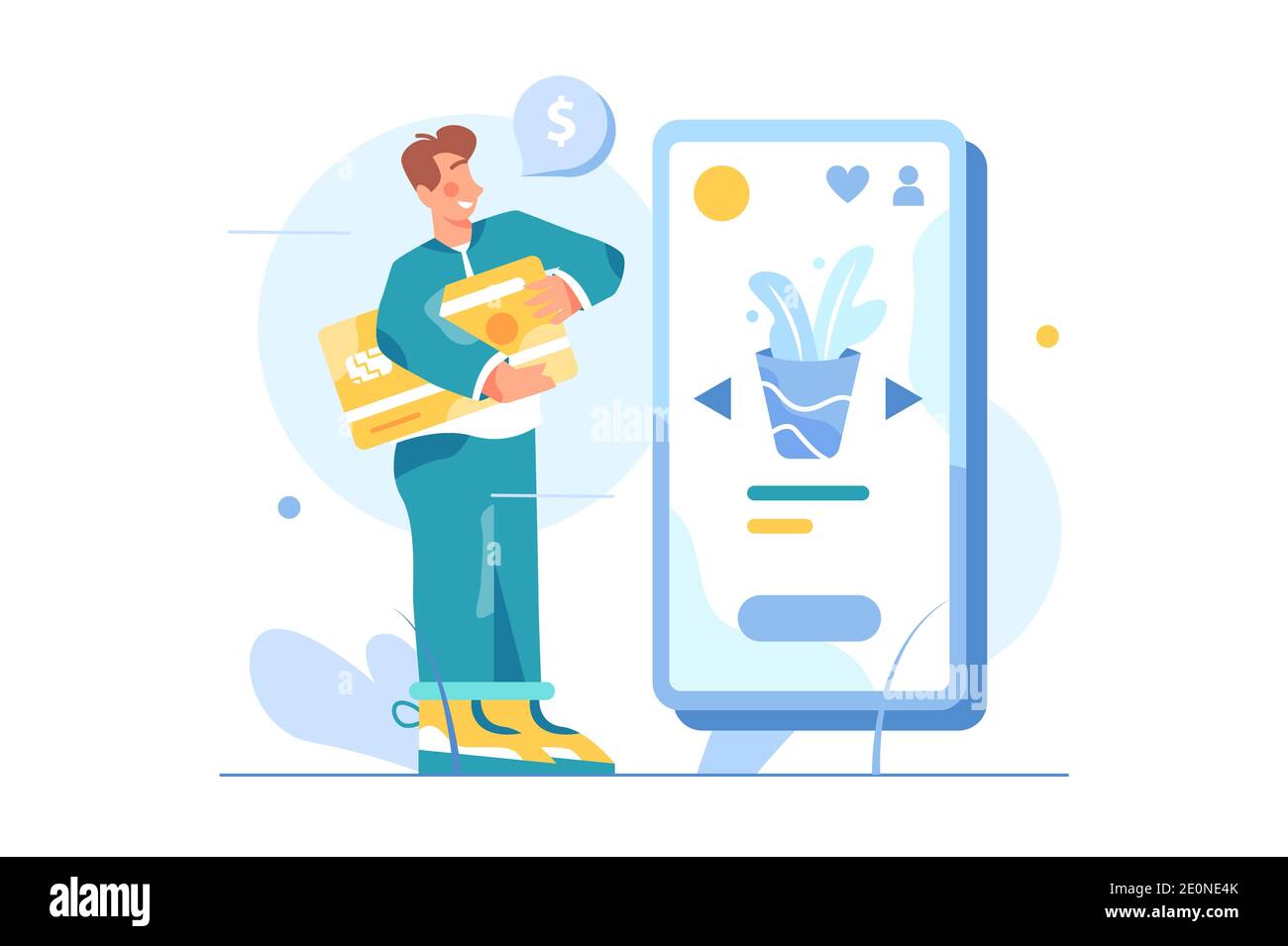 Business customer paying Stock Vector Images - Alamy