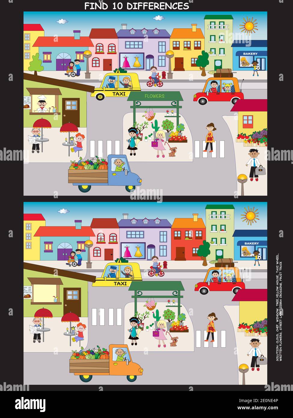 game for children: find ten differences Stock Photo - Alamy