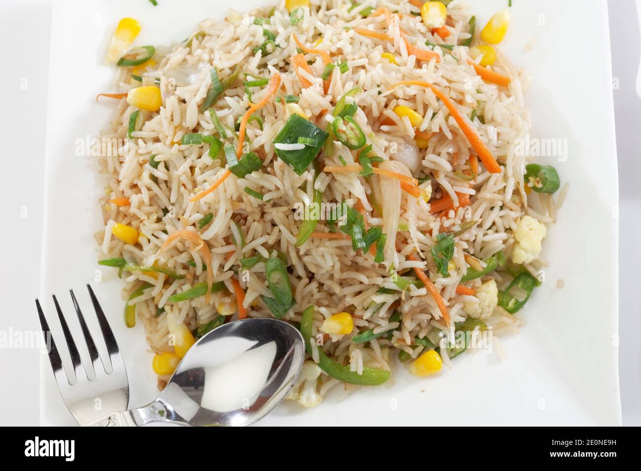 Chinese fried rice with soya sauce and vinegar Stock Photo - Alamy