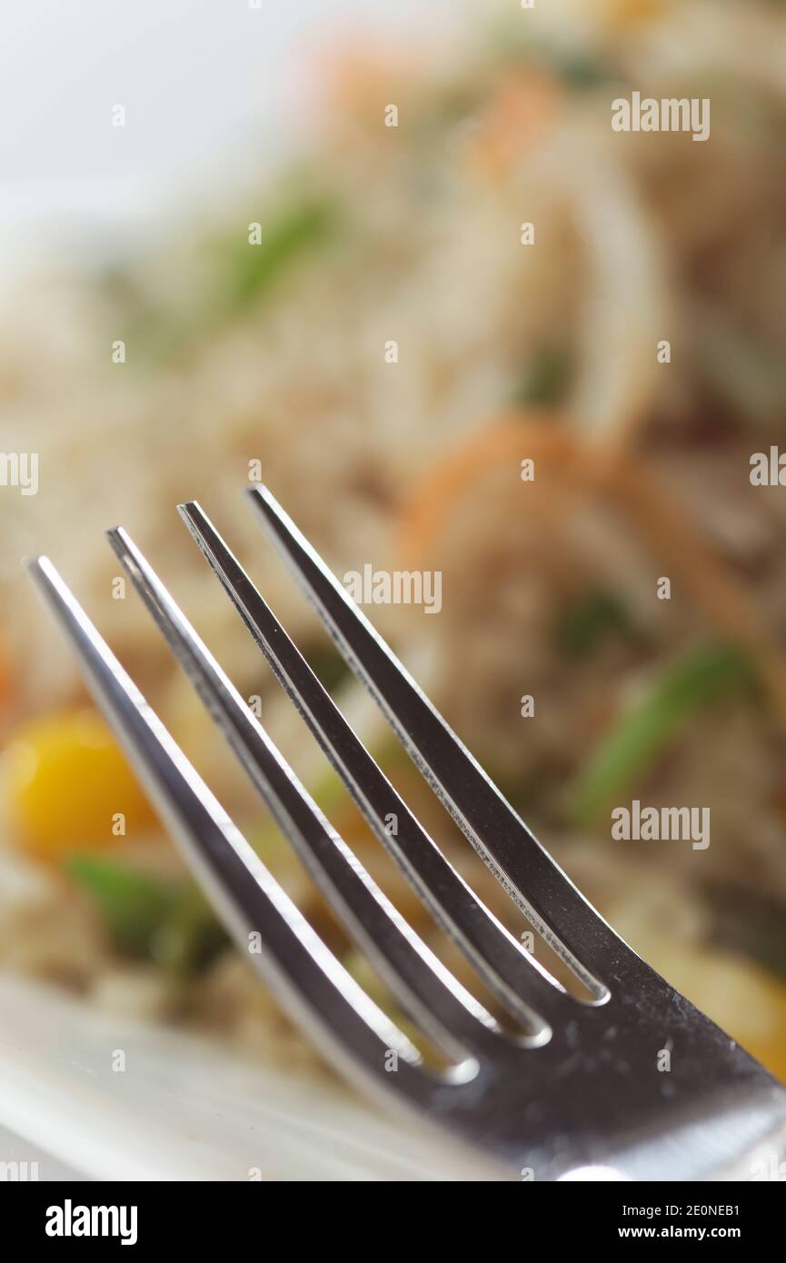 Chinese fried rice with soya sauce and vinegar Stock Photo - Alamy