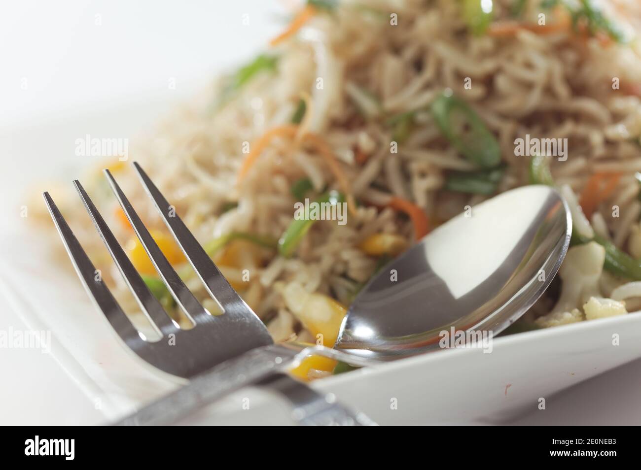 Chinese fried rice with soya sauce and vinegar Stock Photo - Alamy