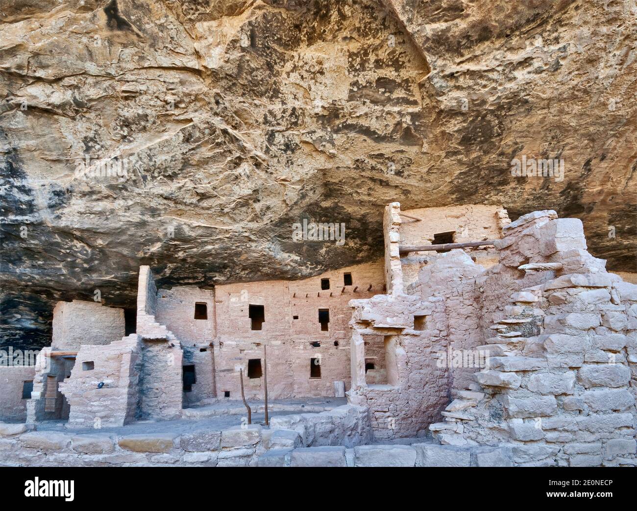 Spruce Tree House ruins in alcove at Chaplin Mesa in Mesa Verde ...