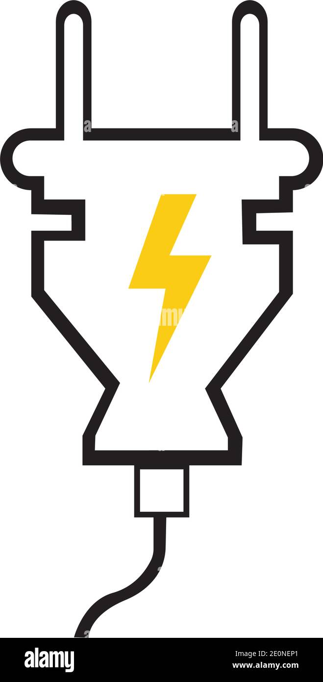 electrical plug Logo Template vector icon illustration design Stock ...