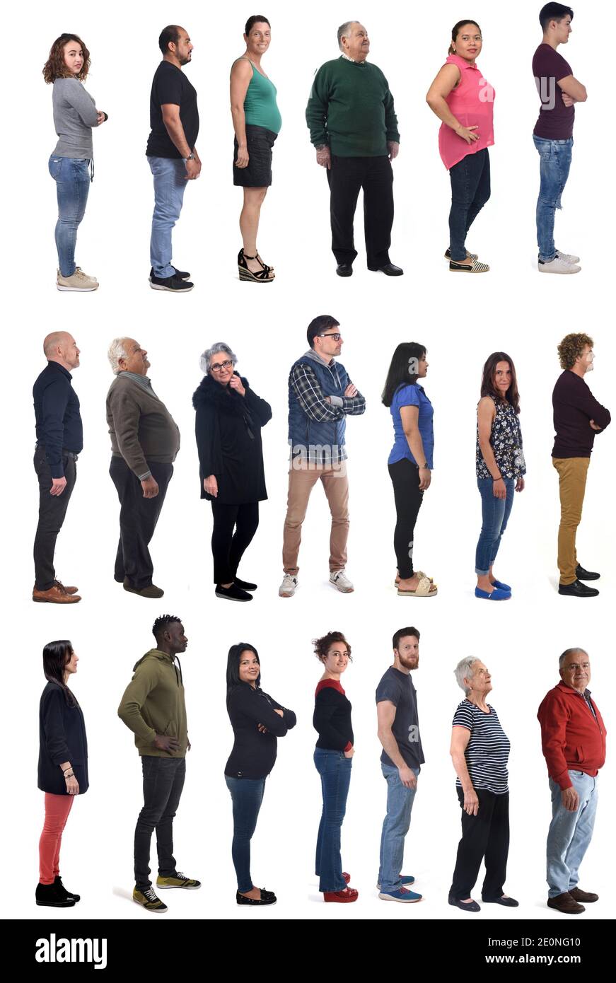 Elderly young living together Cut Out Stock Images & Pictures - Alamy