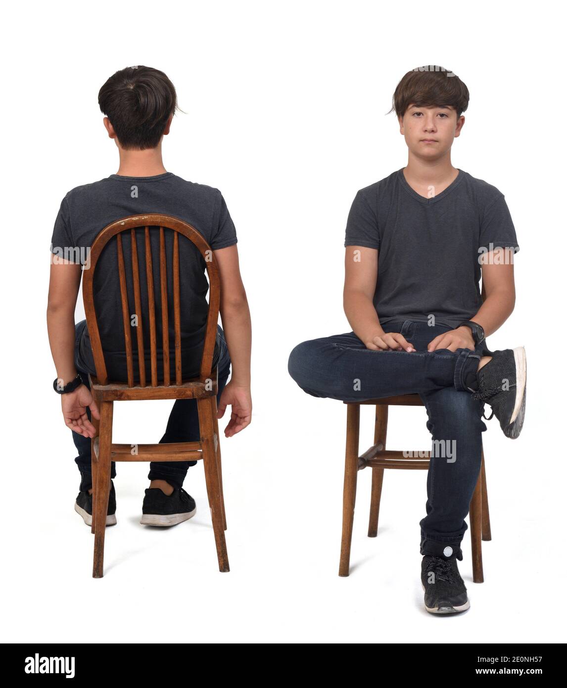 Teenage boy back view Cut Out Stock Images & Pictures - Alamy