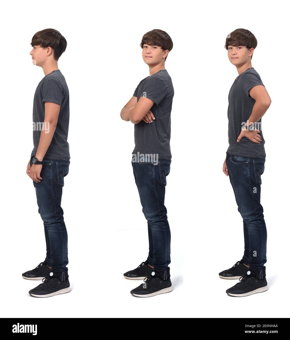 Teenage male side view Cut Out Stock Images & Pictures - Alamy