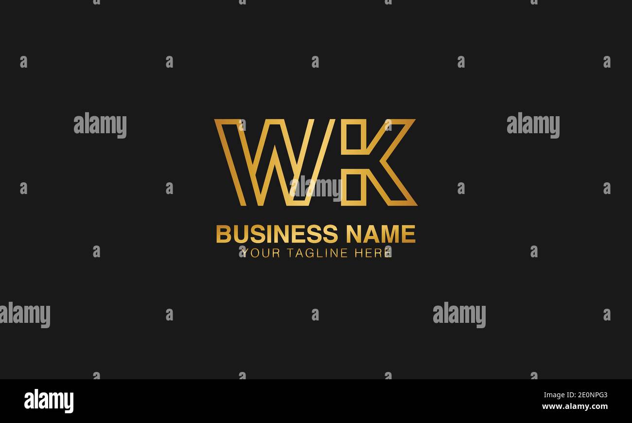 WK W K initial logo | initial based abstract modern minimal creative ...