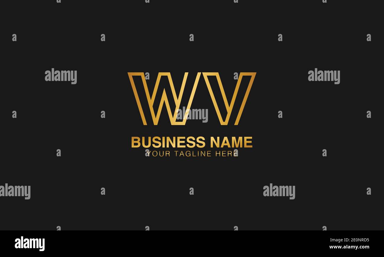 Wv minimal logo hi-res stock photography and images - Alamy