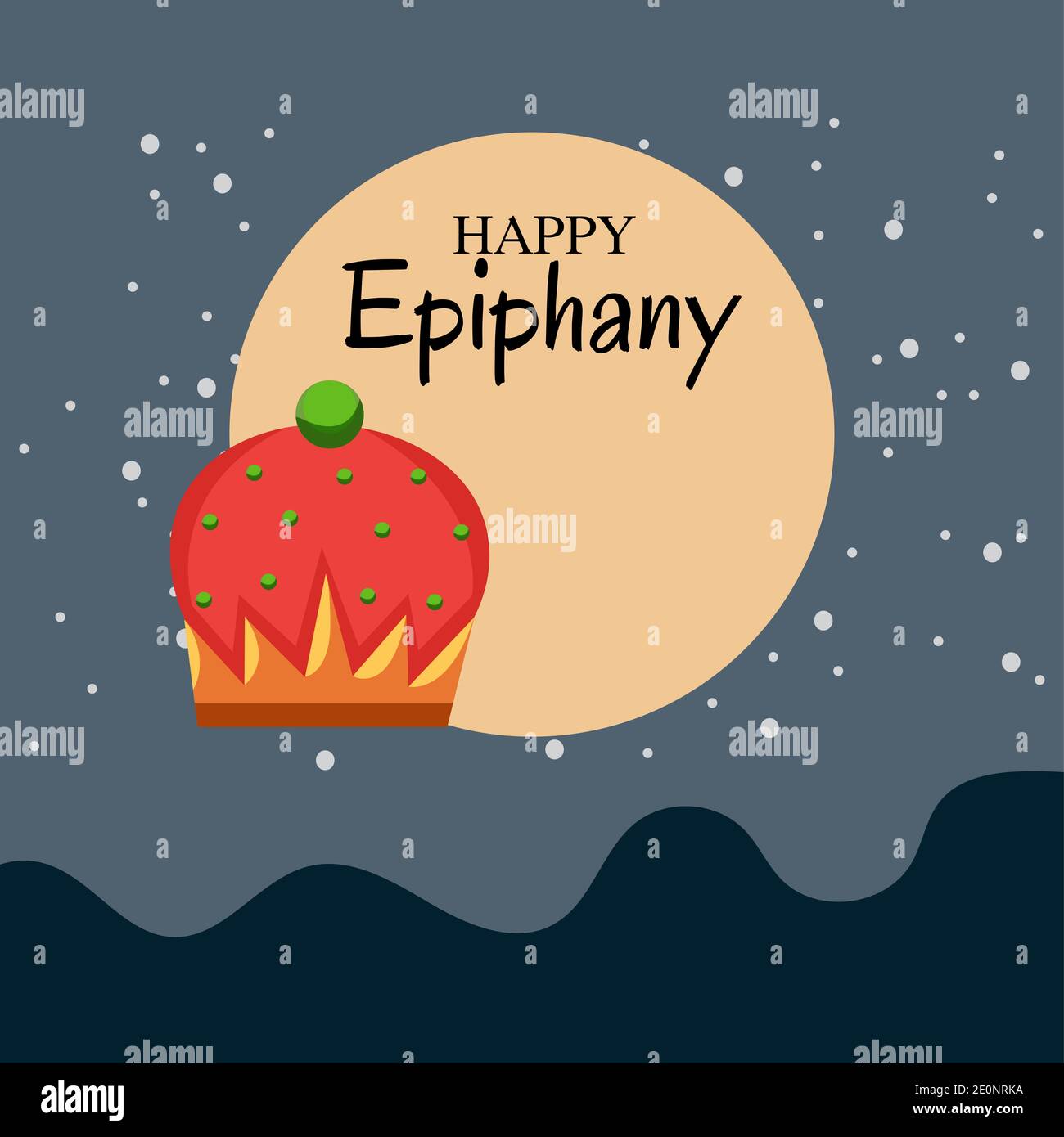 Vector illustration of a Background for Happy Epiphany (Epiphany is a ...