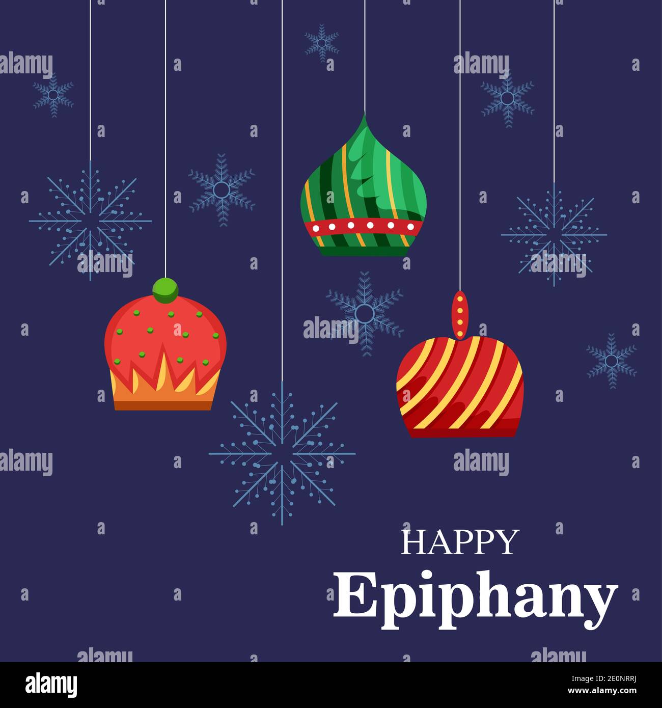 Vector illustration of a Background for Happy Epiphany (Epiphany is a ...