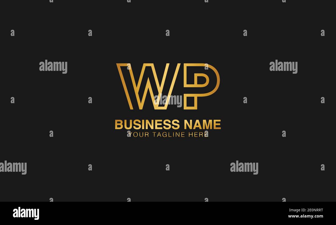 WP W P initial logo | initial based abstract modern minimal creative ...