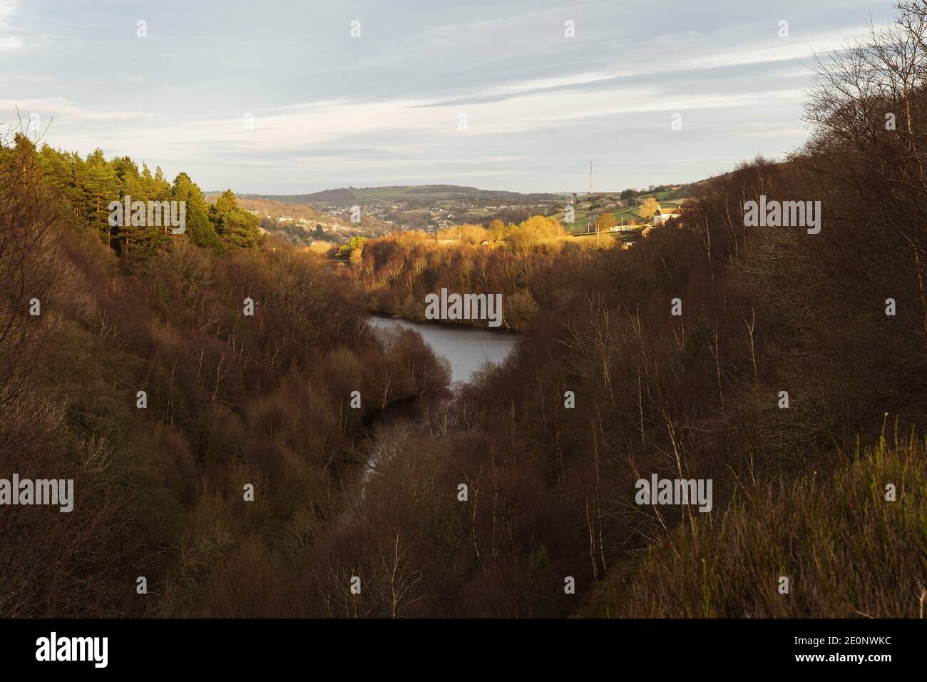 Brownhill Reservoir in Winter - nr Holmbridge, Yorkshire, UK Stock ...