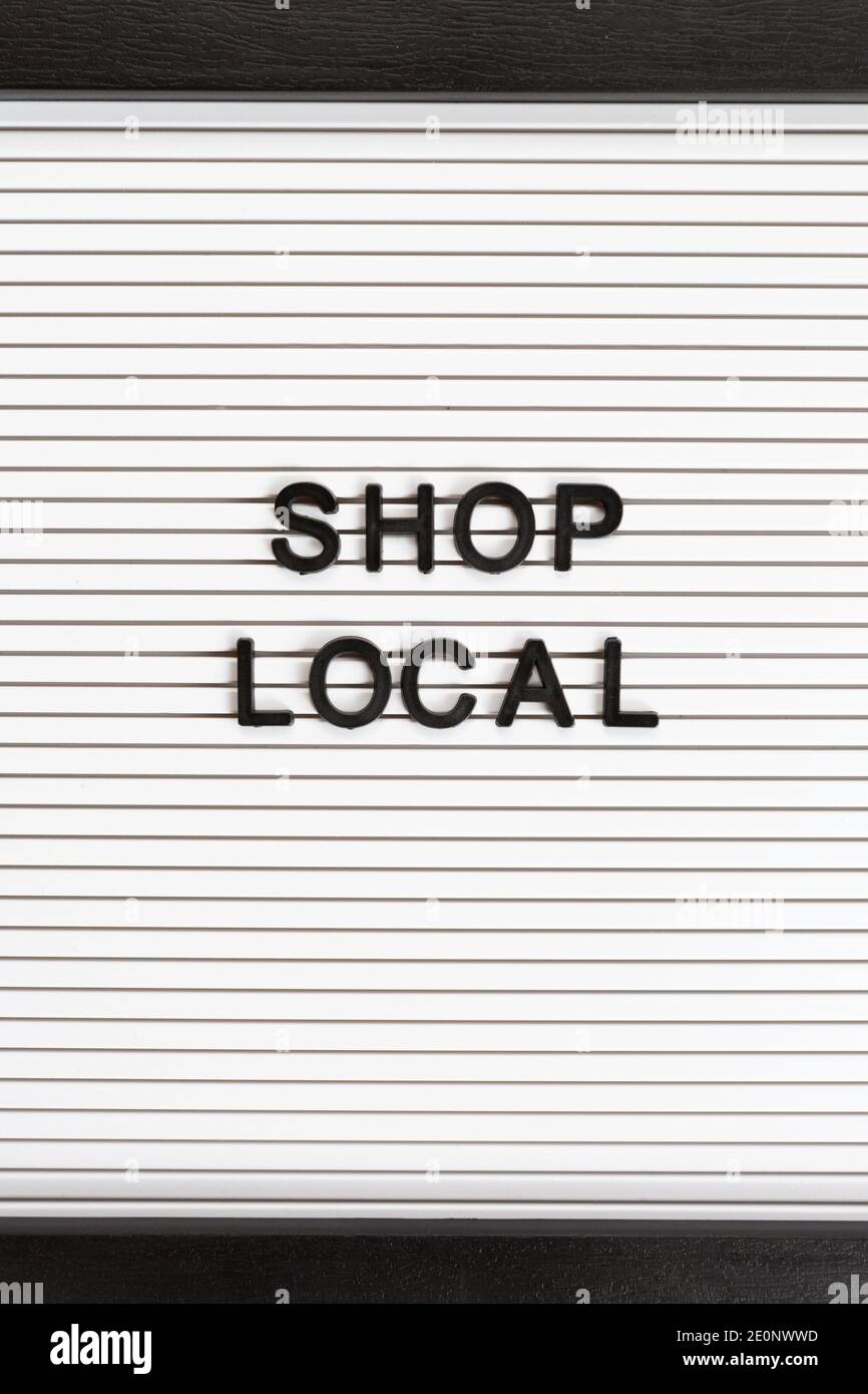 shop local sign Stock Photo - Alamy