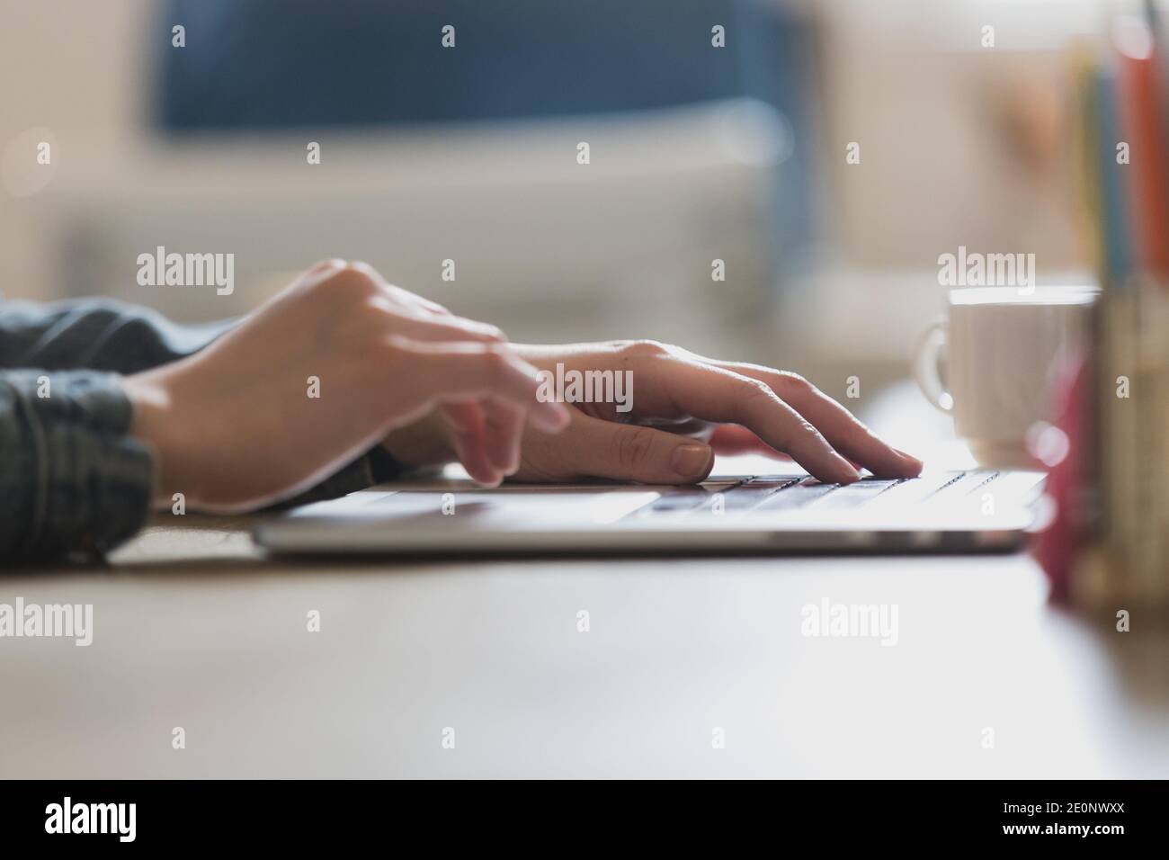 typing up close Stock Photo - Alamy