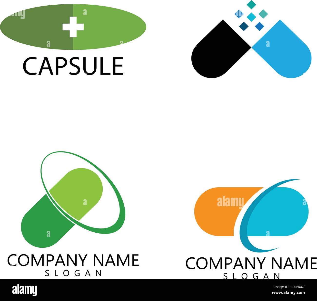 Capsule Logo Stock Vector Images - Alamy