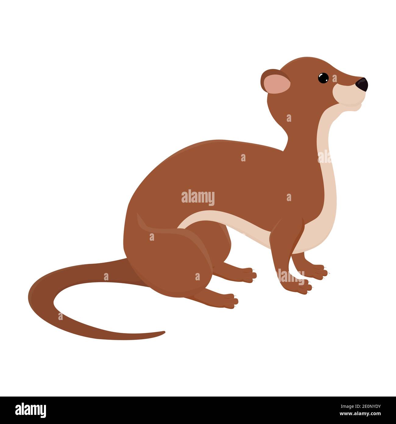 Cute cartoon otter, funny predator animal mascot character vector ...