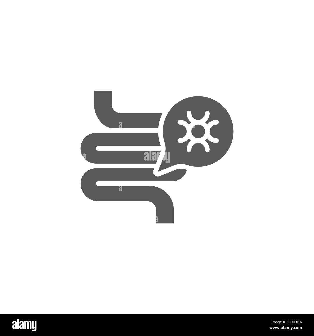 Gut Bacteria Icon Color Line Outline Vector Sign Linear Style